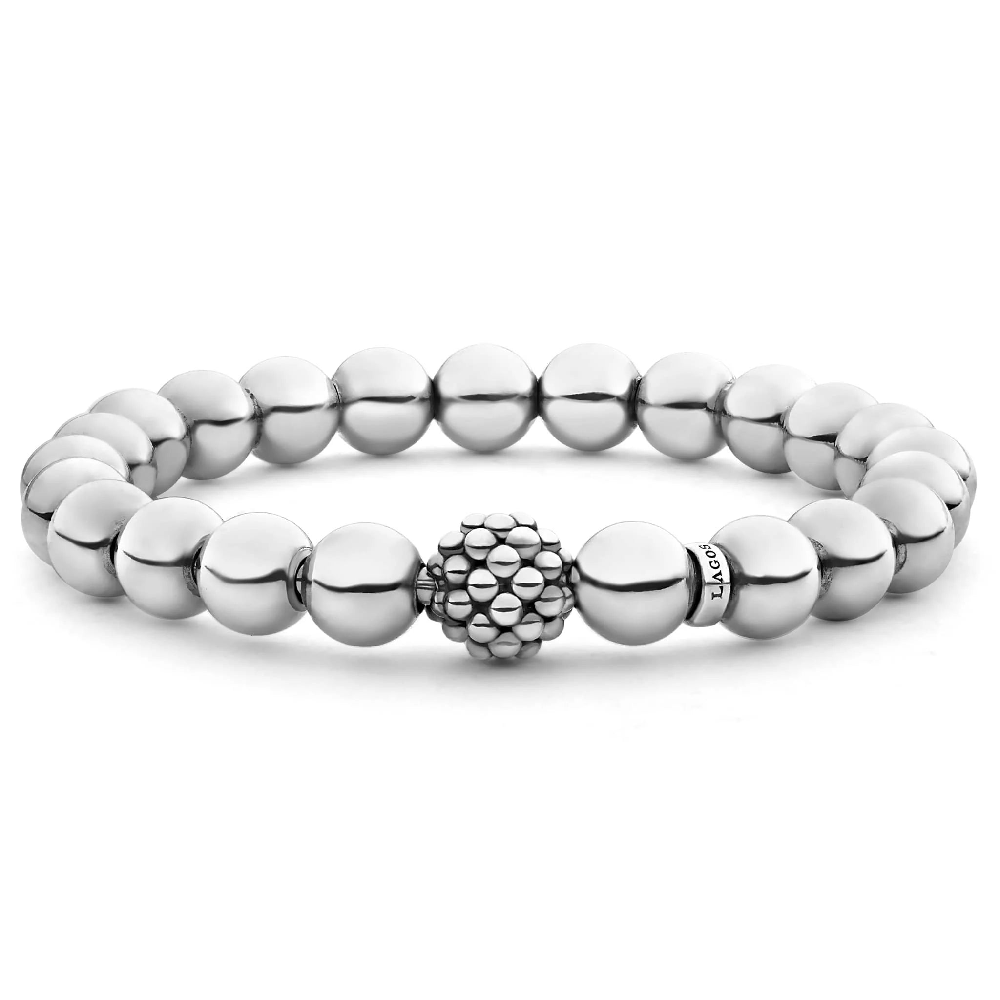 Stretch Silver Bead Bracelet – JBHudson