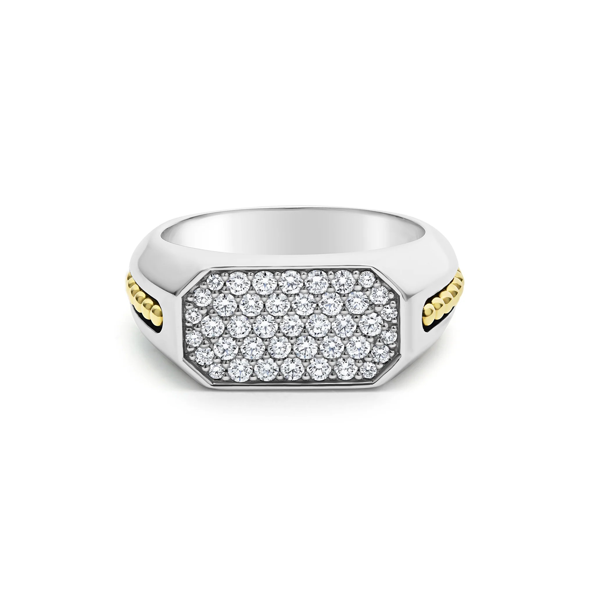 Two-Tone Octagon Diamond Ring – JBHudson
